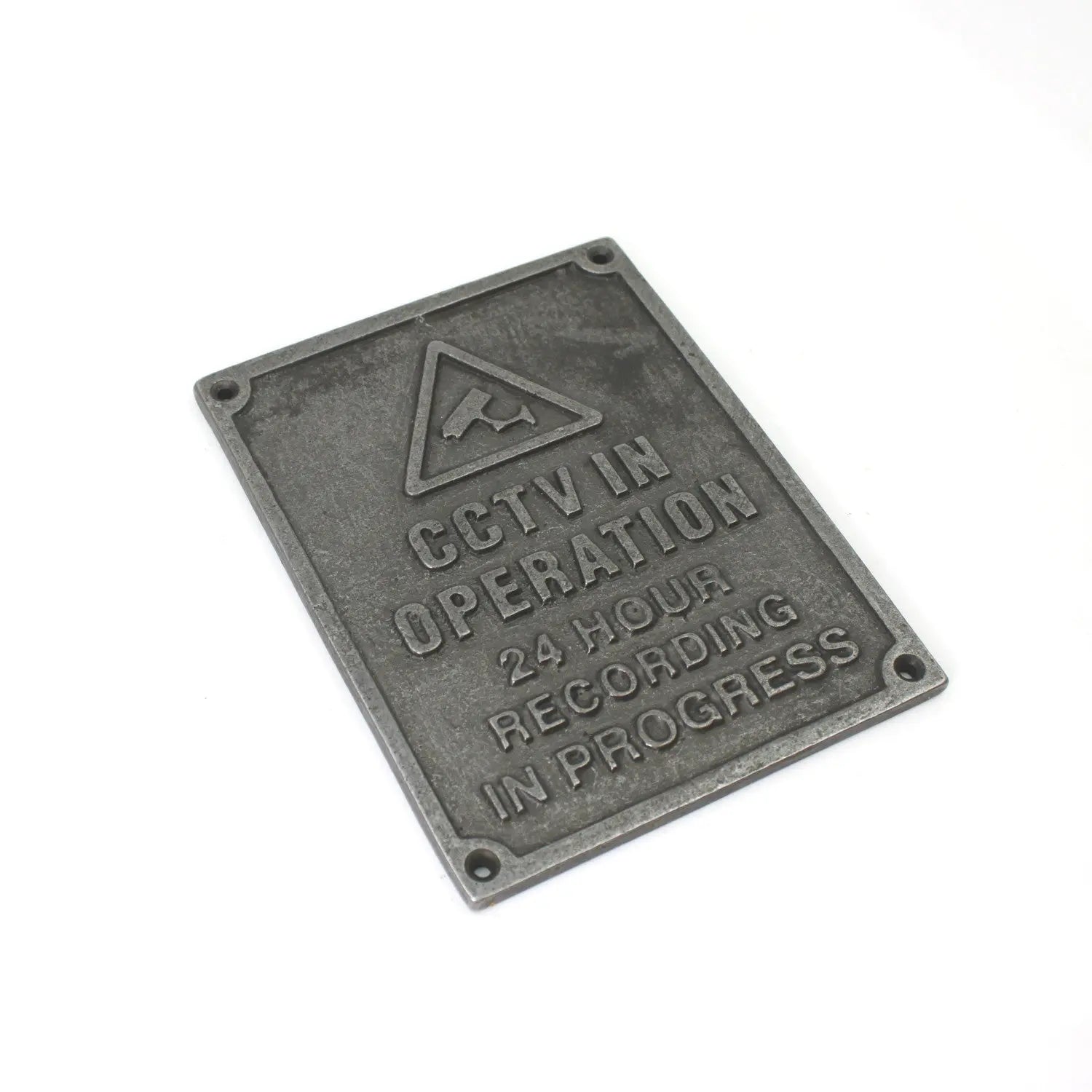 Antique Cast Iron CCTV In Operation - Stylish Security Sign – Oakcrafts