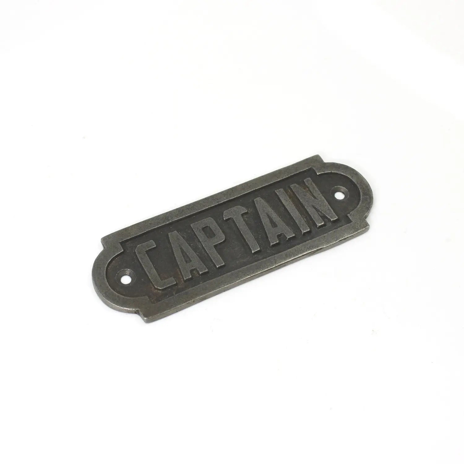 Antique Cast Iron Captain Plaque/Sign - Classic Bold Design – Oakcrafts