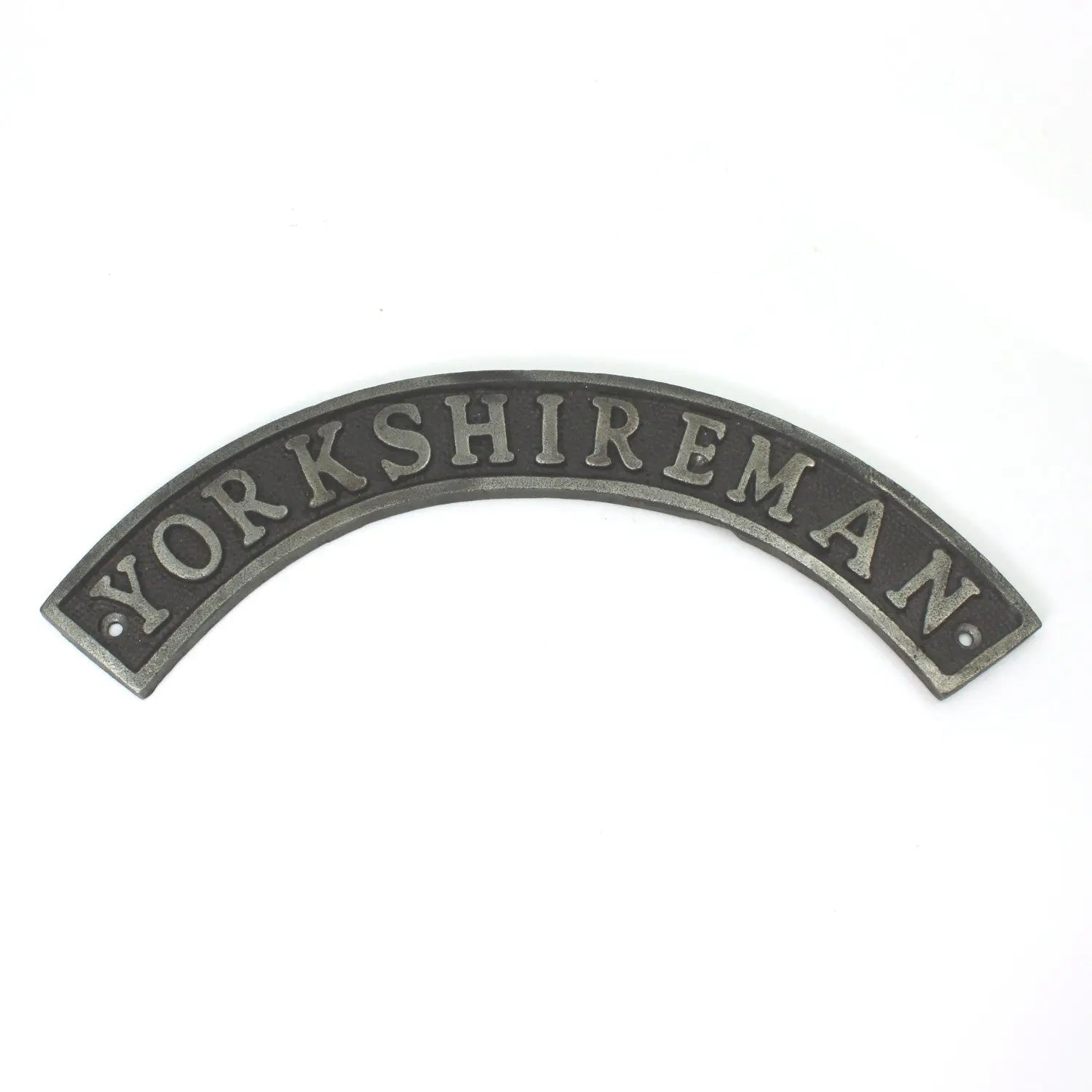 Antique Cast Iron Curved Yorkshireman Plaque - 270mm – Oakcrafts