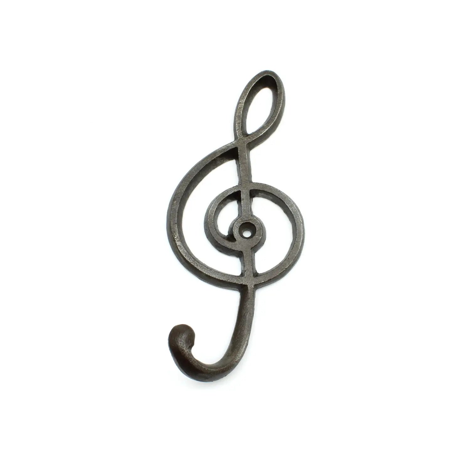 Antique Cast Iron Musical Treble Clef Coat Hook - Oakcrafts