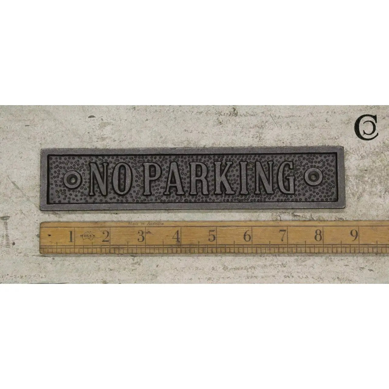 Antique Cast Iron NO PARKING Plaque - Timeless Elegance – Oakcrafts