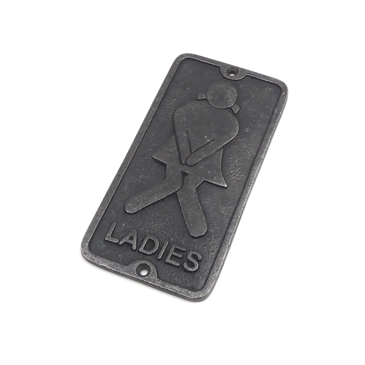 Antique Cast Iron Toilet Door Signs - 150mm x 75mm - Oakcrafts