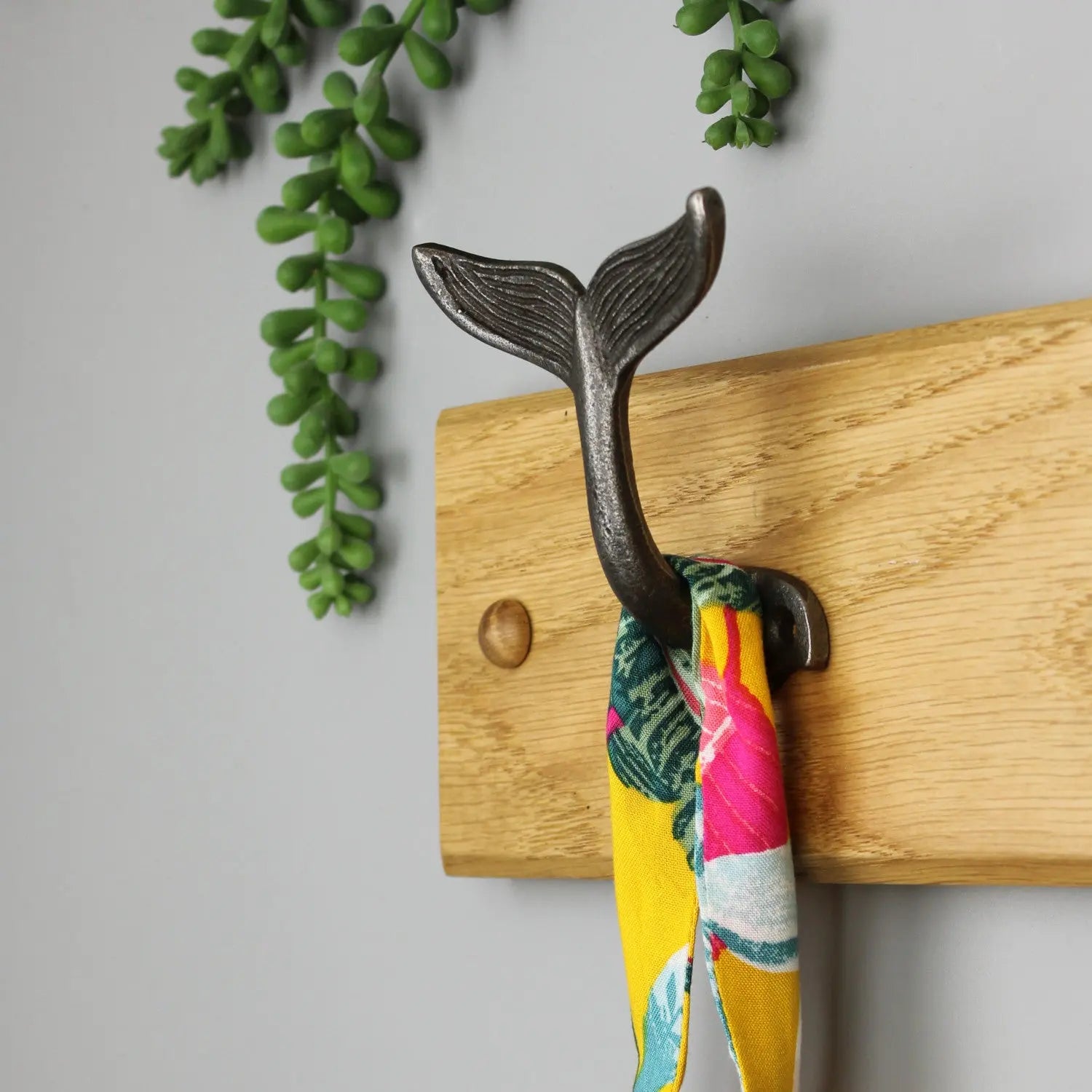 Wall Hook - Decorative & Durable | Antique Cast Iron Whale Tail – Oakcrafts