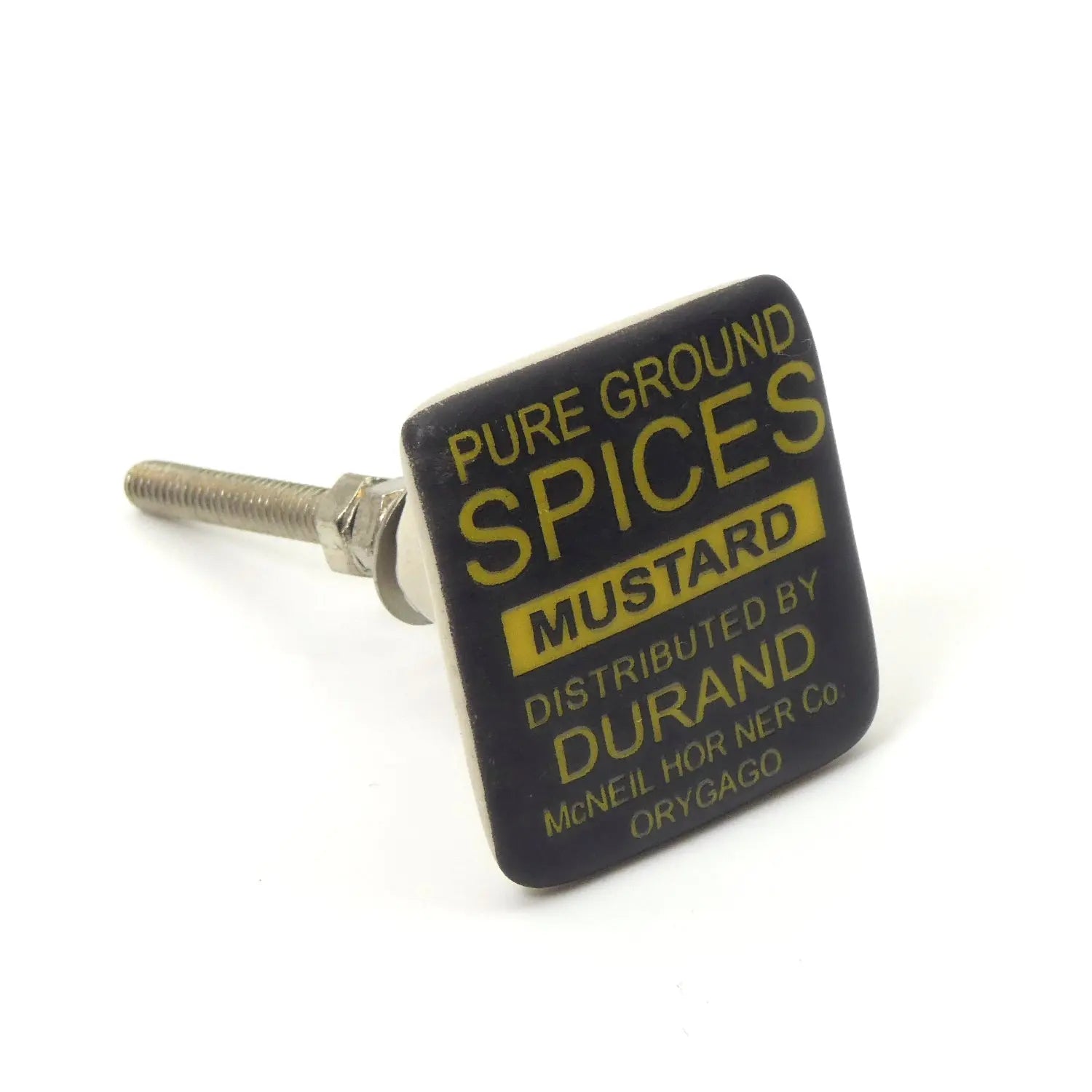 Cabinet Knob - 37mm Ceramic Square Pure Ground Spice Cabinet Knob ...