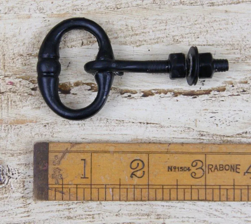 Drop Handle Bolt Through Cast Iron Black Wax Finish – Oakcrafts