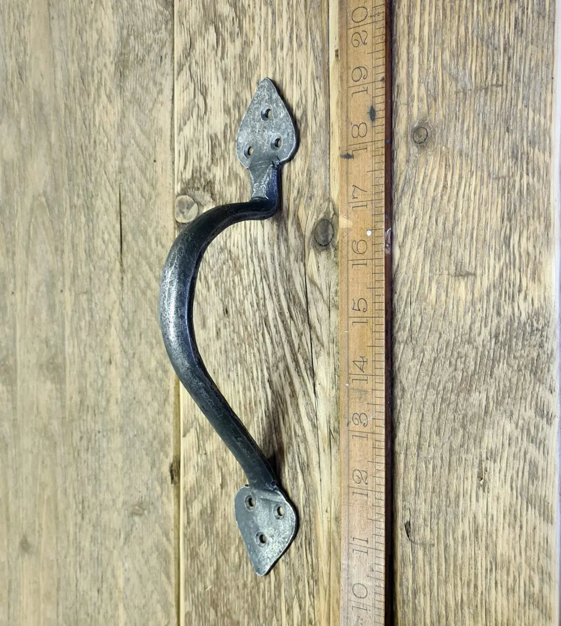 Hand Forged Antique Iron Marshall Pull Handle - 255mm - Oakcrafts