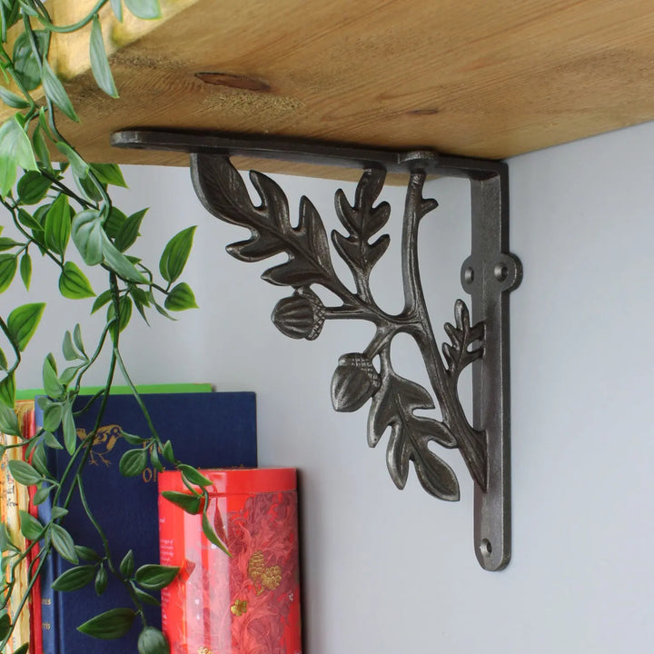 Shelf Brackets - Antique Cast Iron Acorn Design 180mm – Oakcrafts