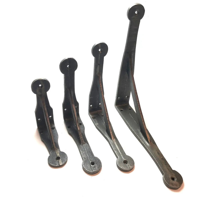Pair of Antique Cast Iron Gallows Shelf Brackets - Oakcrafts