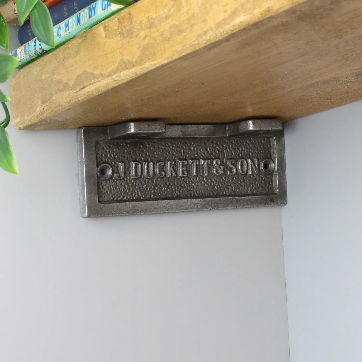 Pair of Antique Cast Iron J. Duckett & Son Alcove Brackets - 140mm x ...