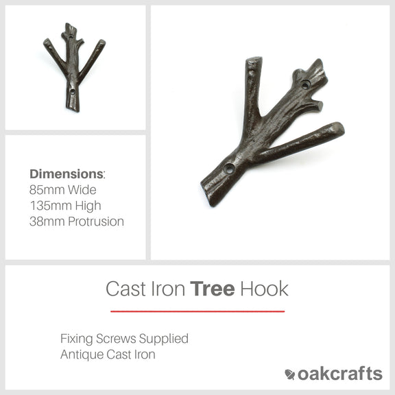 Antique Cast Iron Tree Design Coat Hook – Oakcrafts