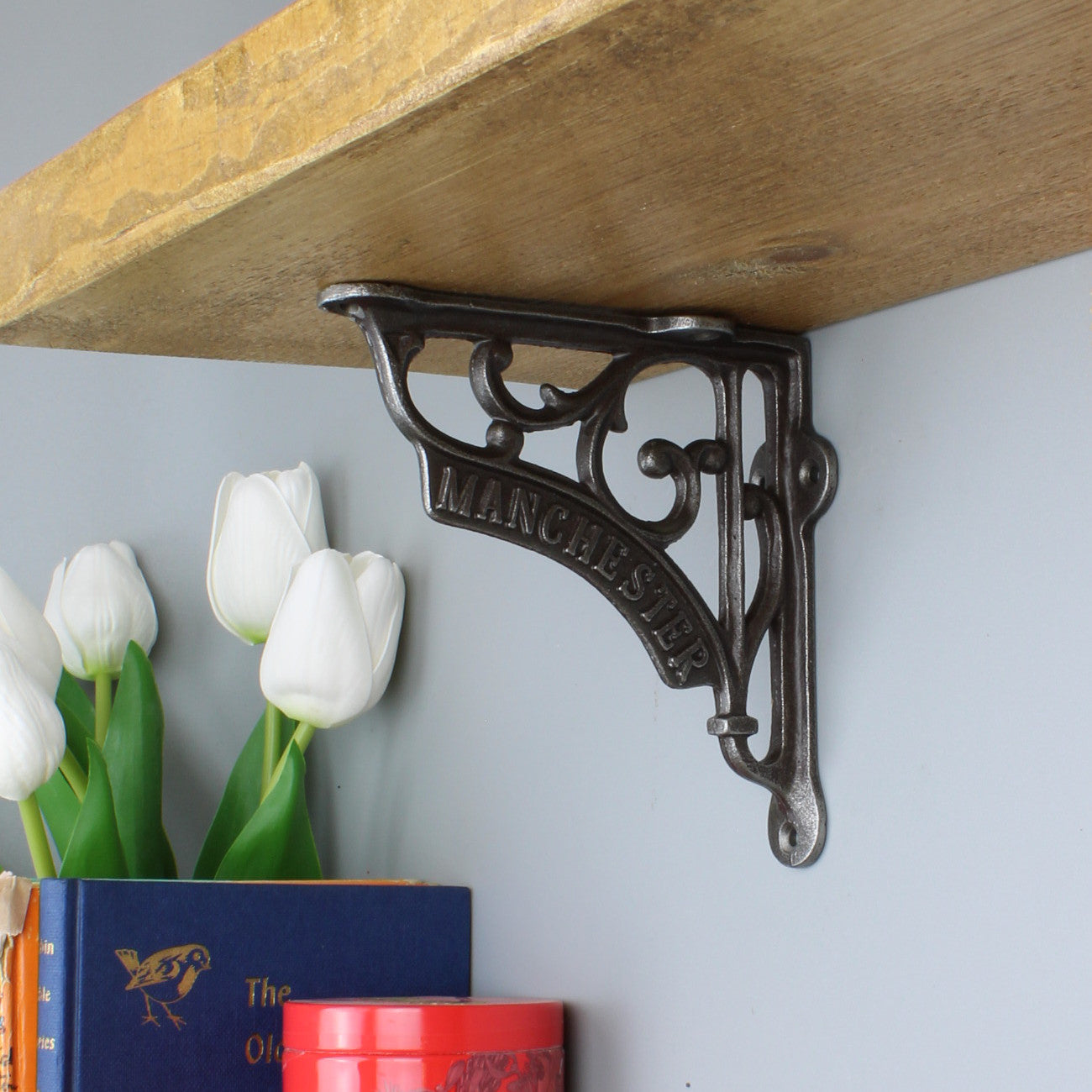 Pair of Antique Cast Iron 'Manchester' Victorian Style Shelf Brackets ...